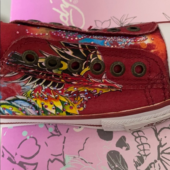 Ed Hardy | Shoes | Ed Hardy Shoes In Red | Poshmark